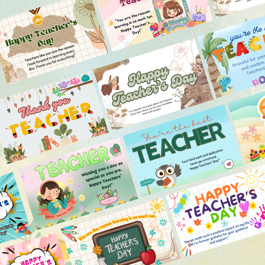 Personalized Thank You Card for Teachers - 24 Pieces, 4x2.5 Inches ...