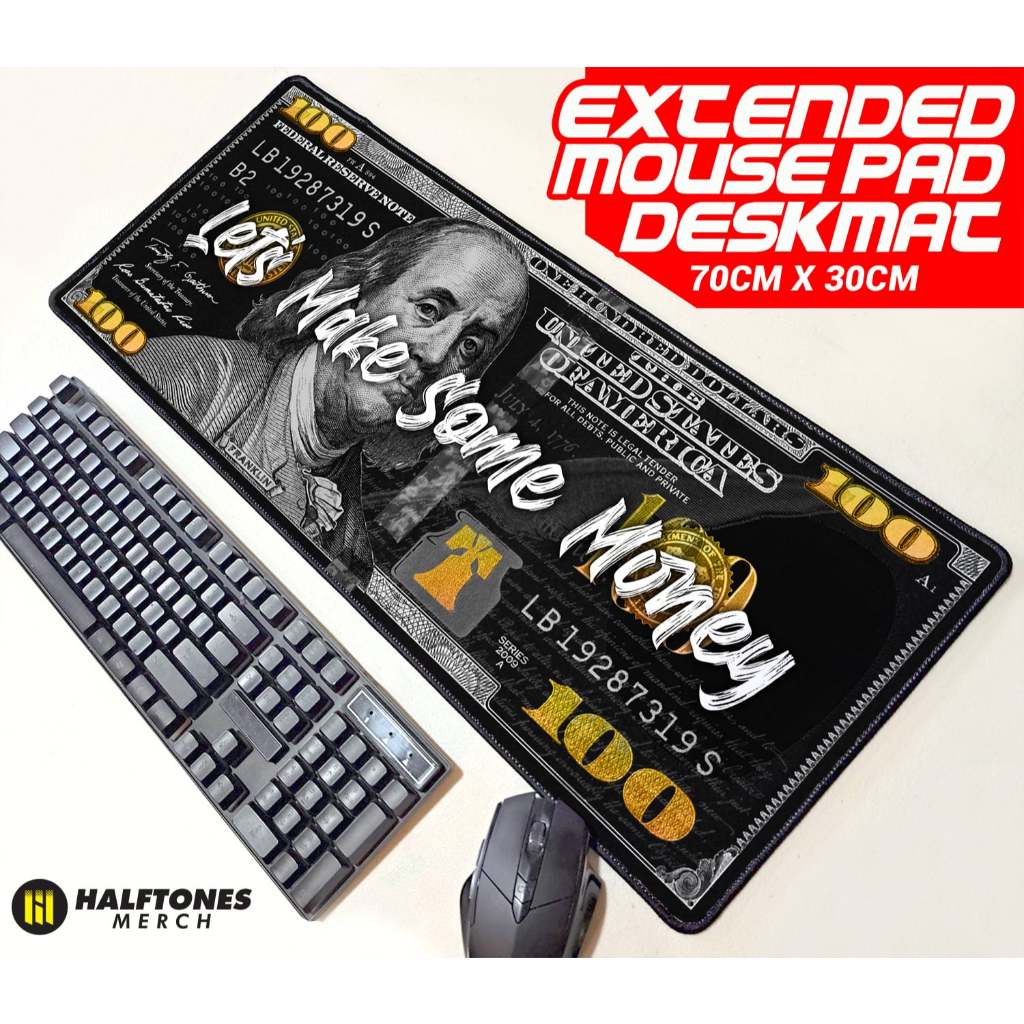 Extended Gaming Mouse Pad / Deskmat -DOLLAR-LET'S MAKE SOME MONEY ...