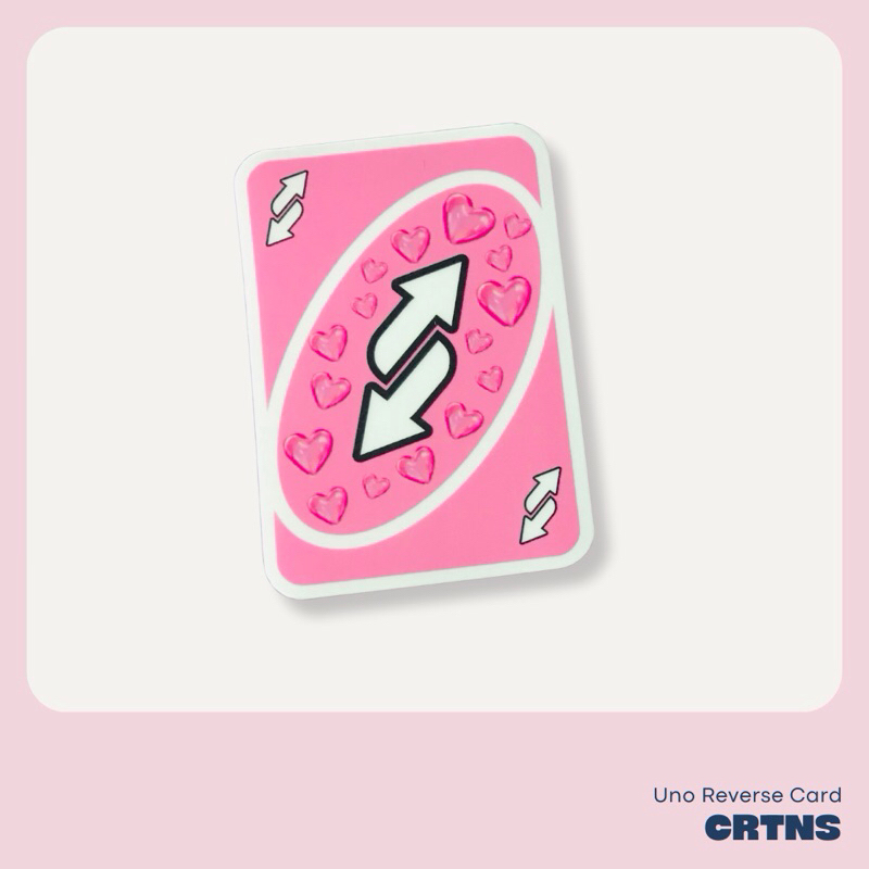 Uno Reverse Card Heart Stickers - Vinyl Waterproof Matte Sticker 🪐 ...