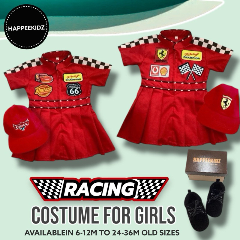 RACING CARS FOR GIRLS (RACING DRESS SUIT) | Shopee Philippines