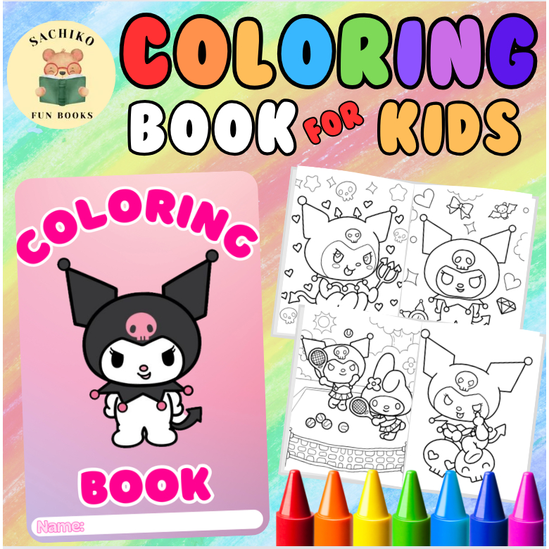 KUROMI SANRIO COLORING BOOK SACHIKO FUN BOOKS | Shopee Philippines