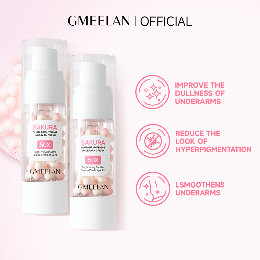 GMEELAN Sakura Gluta Underarm Whitening Cream Body Lotion Moisturizer Skin Care Beauty 30g+30g ...