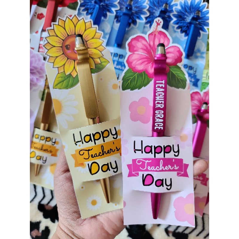 1pc Teachers Day Pen Sleeve 3 In 1 Stylus Ballpen Personalized