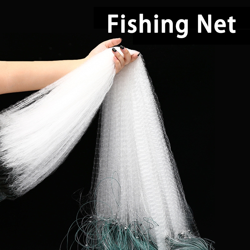 Nylon Fishing Net Durable Large-Scale Three Layers Lambat Fishing Net ...