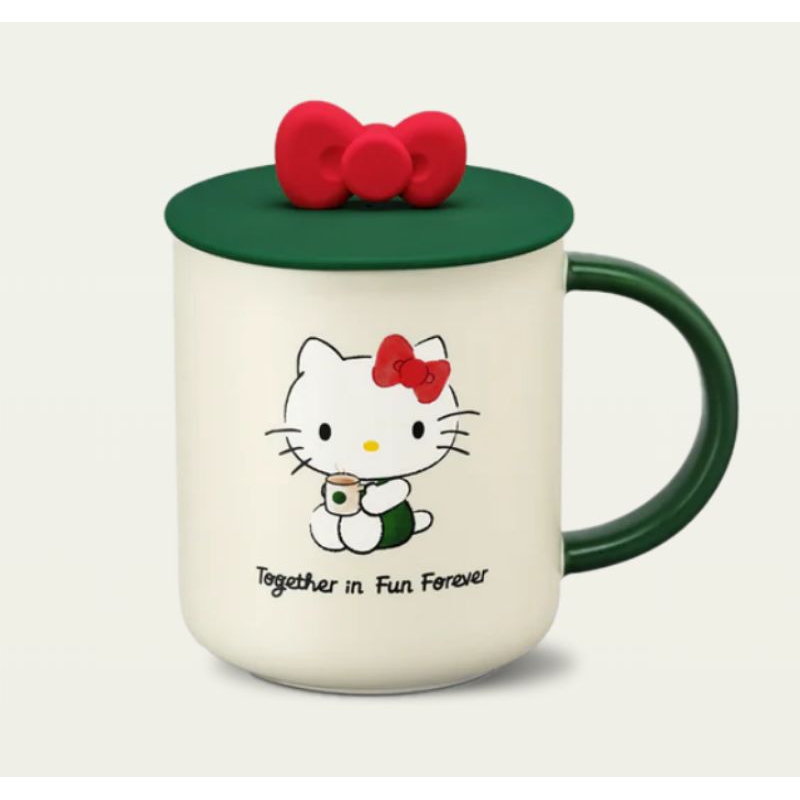 STARBUCKS HELLO KITTY 50TH RIBBON LID CERAMIC MUG 16OZ | Shopee Philippines