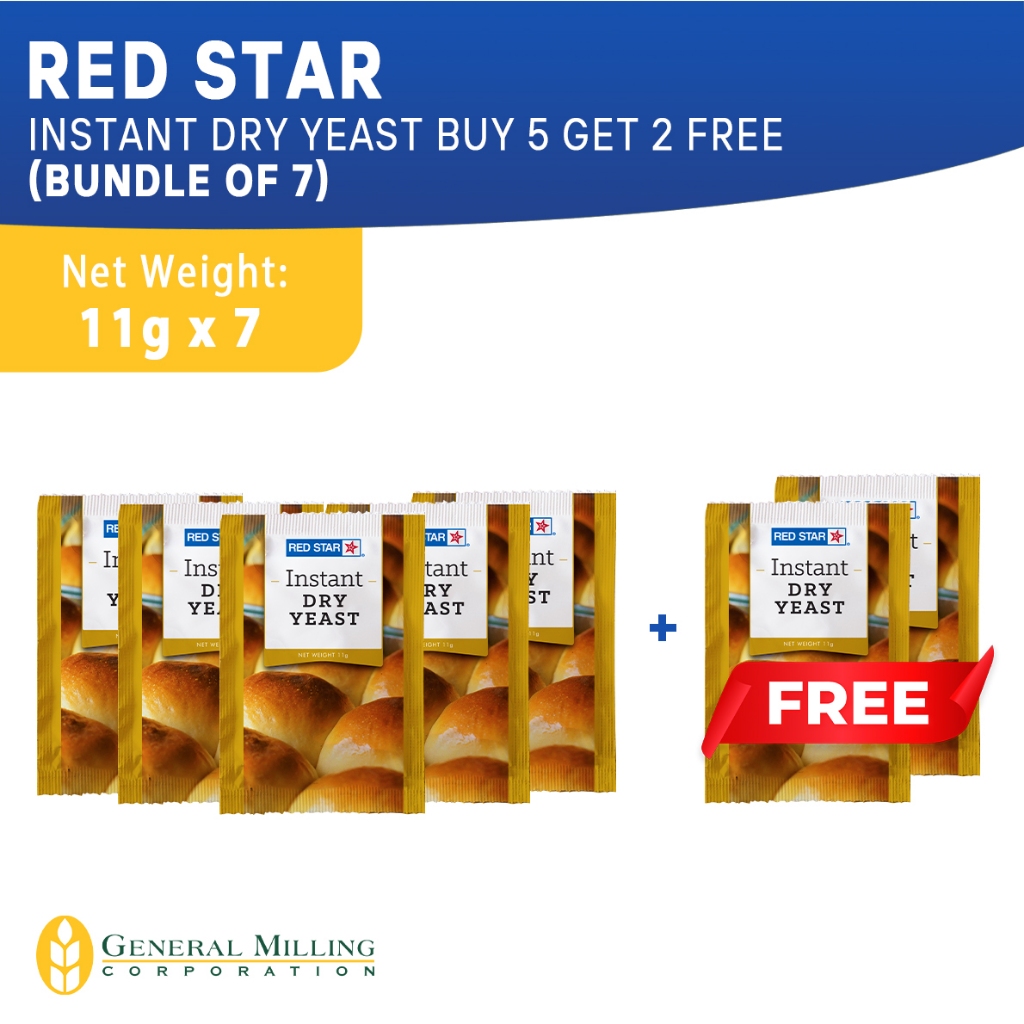 Red Star Instant Dry Yeast 11g Buy 5 Get 2 Free (Bundle of 7) | Shopee ...