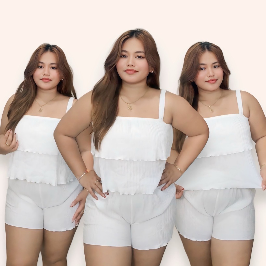 MIRA PLUS SIZE (LARGE TO 2XL) BARK CREPE SUMMER BEACH COORDINATE ...