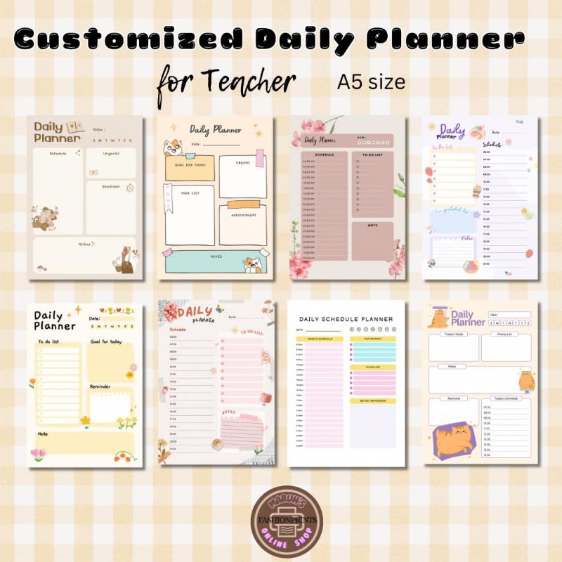 Customized DAILY PLANNER for personal use or for gift (A4 size ...