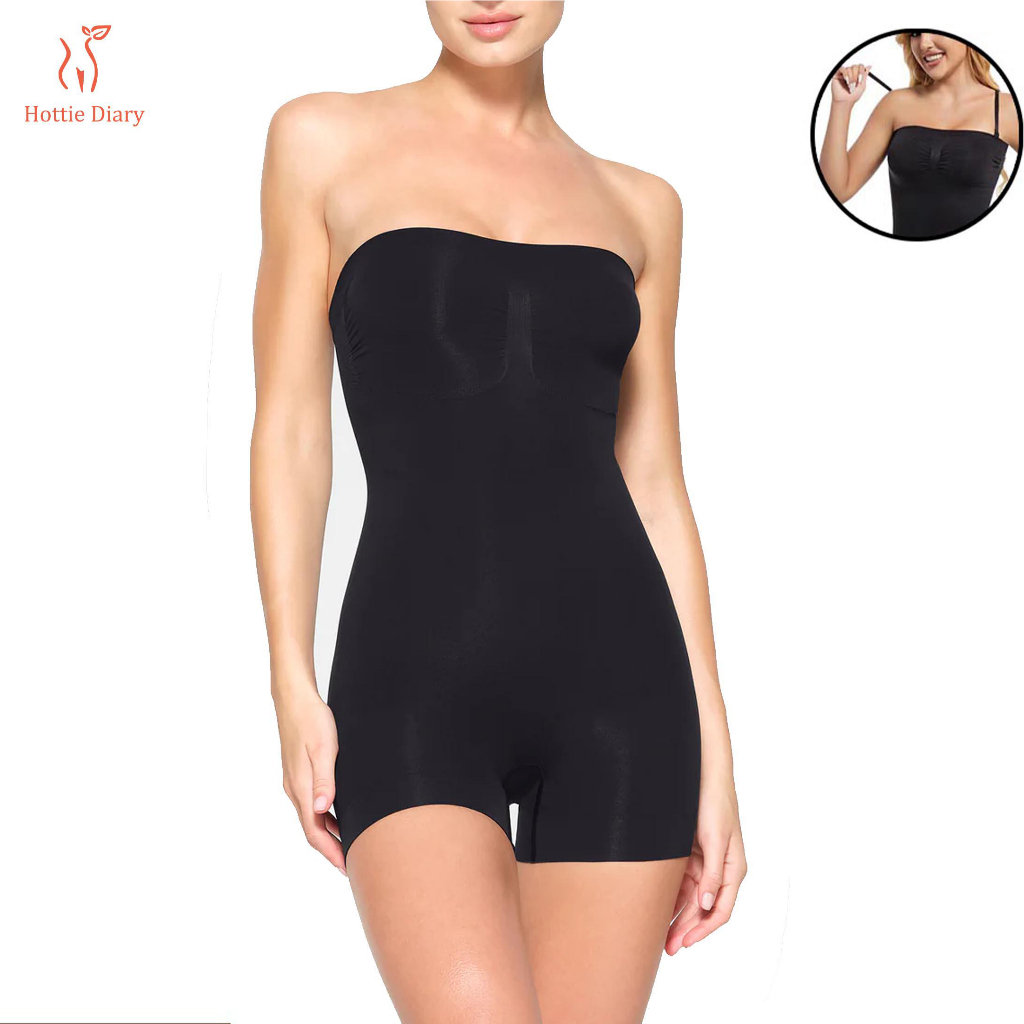 [Hottie Diary] Seamless One-piece Bodysuit Vest Compression Removable ...