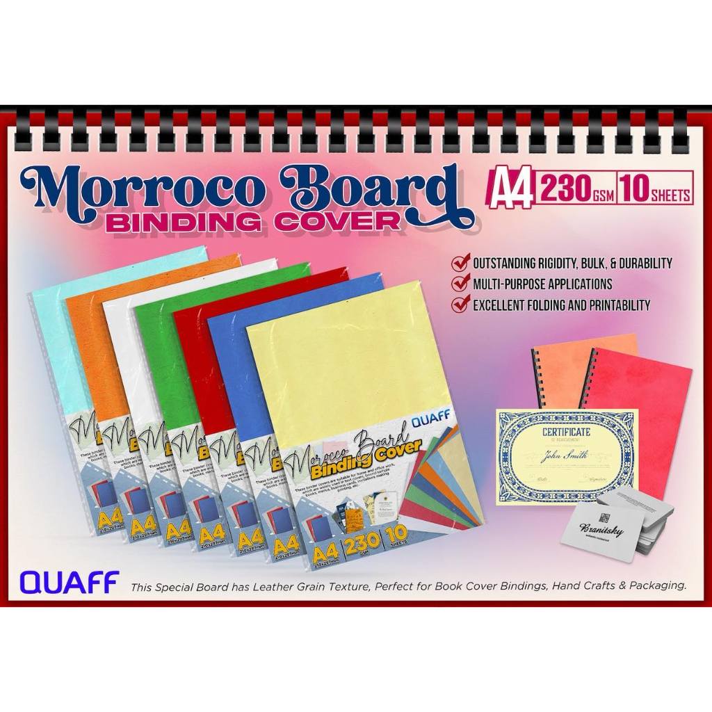 Quaff Morocco Board Binding Cover A4 | Shopee Philippines