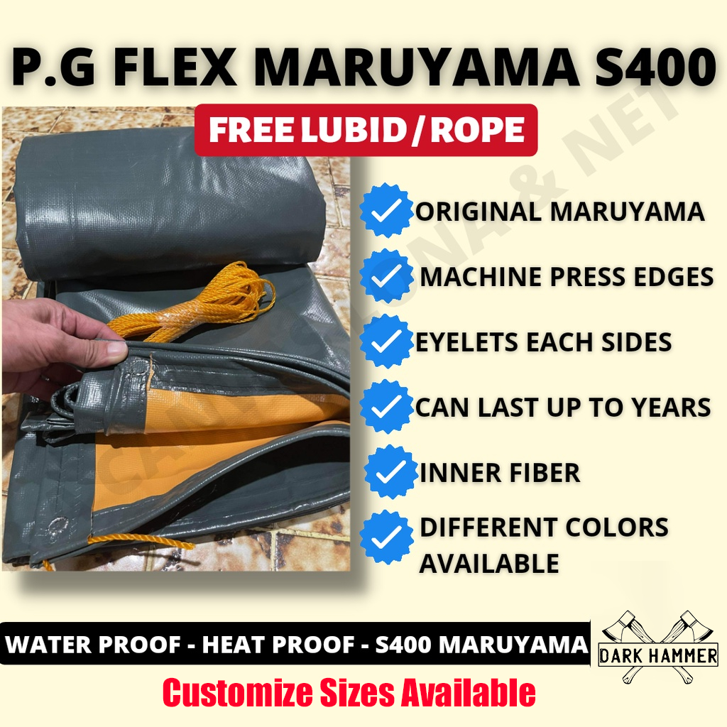 PG Flex Maruyama Brand Heavy Duty Trapal Lona Waterproof UV Protection Various Size Available W ...