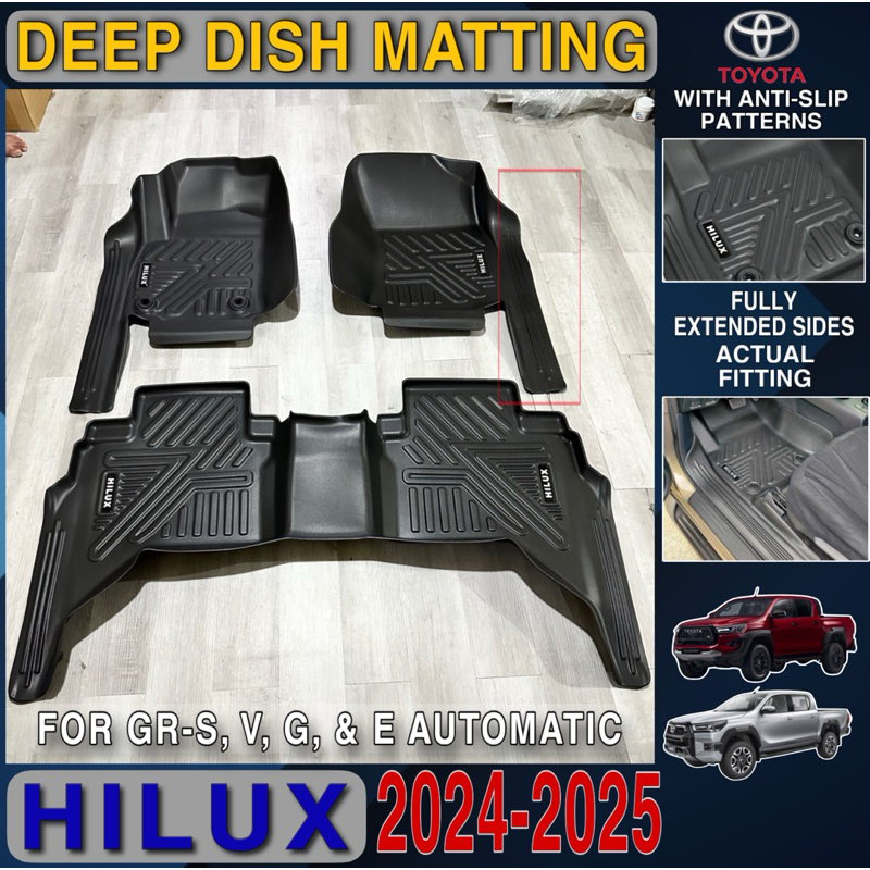 Toyota Hilux 2016-2025 5D Deep Dish Matting | Shopee Philippines