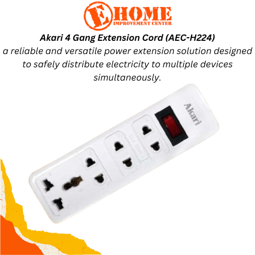 Akari 4 Gang Extension Cord (AEC-H224) | Shopee Philippines