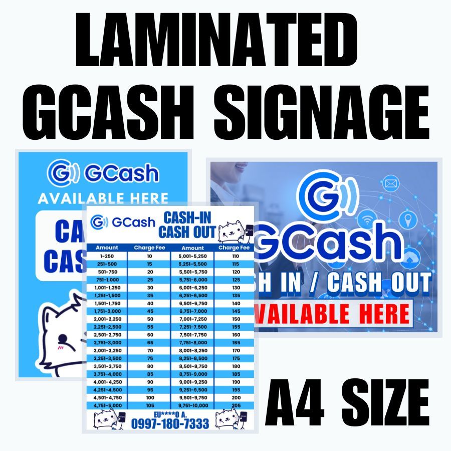 GCASH Cash-in Cash-Out Signage | Shopee Philippines