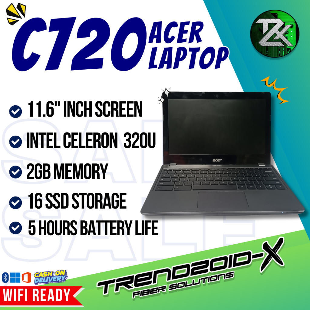 ACER C720 | 2GB RAM | 16 SSD | TRENDZOID-X-FIBER SOLUTION | Shopee ...