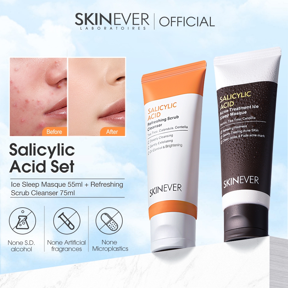 SKINEVER Salicylic Acid Acne Treatment Ice Sleep Masque and Refreshing ...