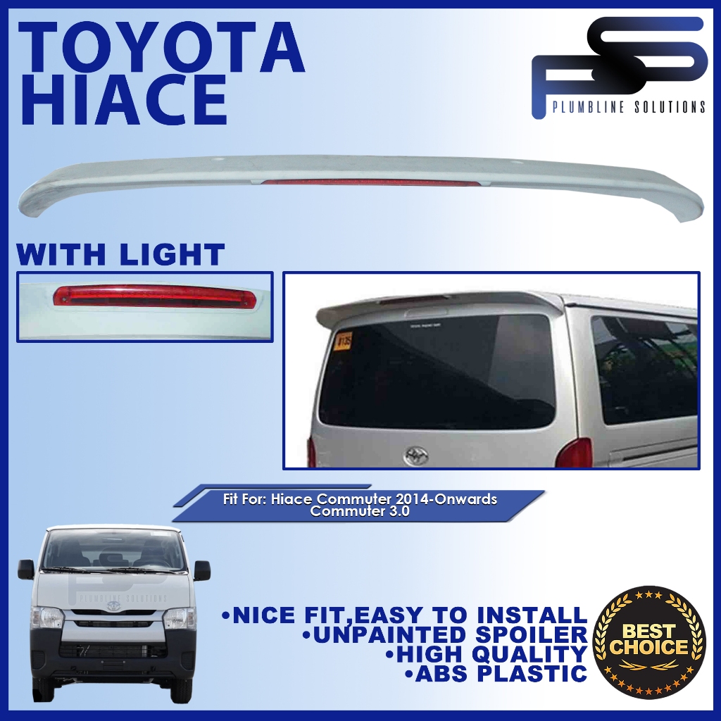 Unpainted Spoiler Toyota Hiace Custom/ Commuter / GL Grandia 2014 ...