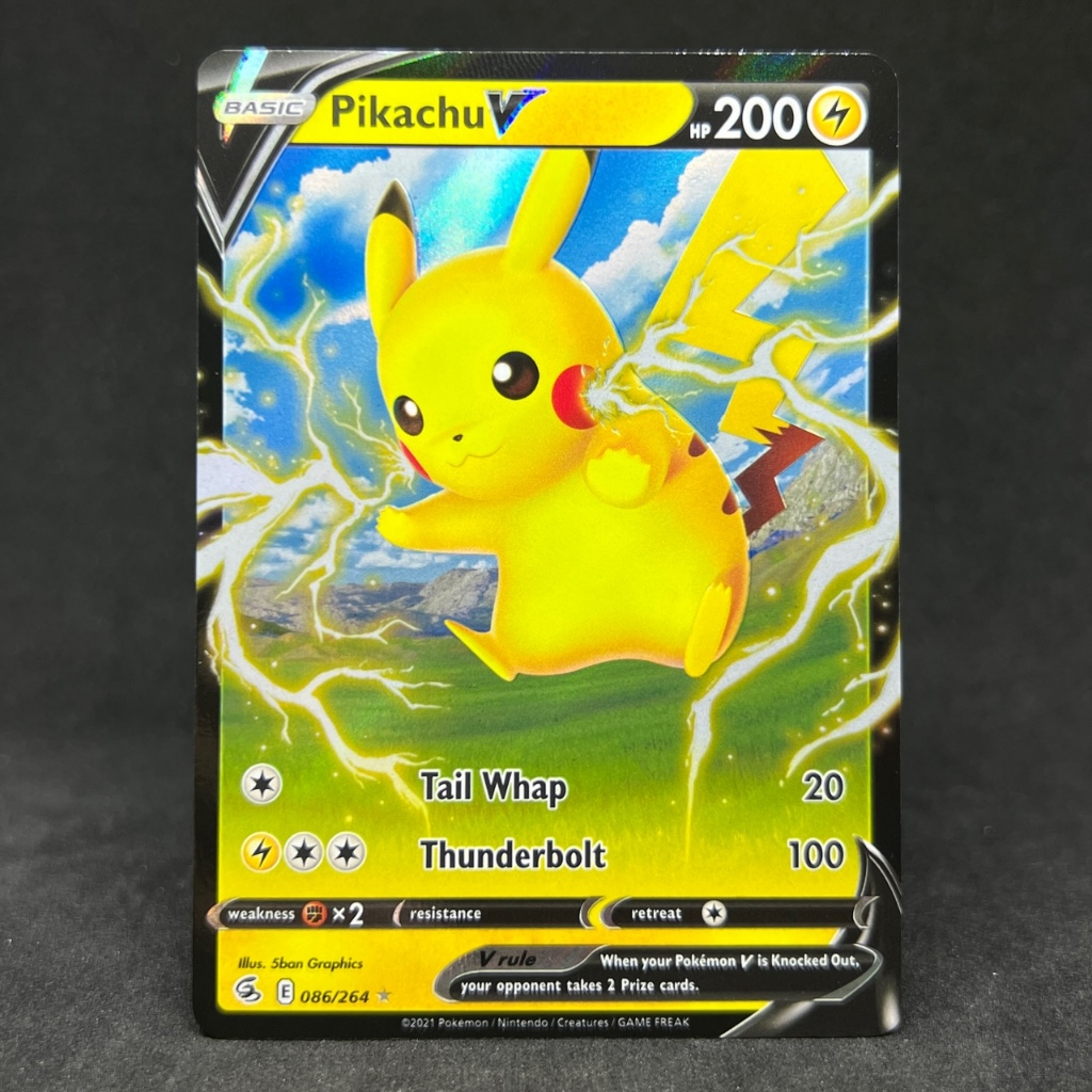 Pokemon TCG Pikachu V Ultra Rare 086/264 2021 Sword & Shield Fusion ...