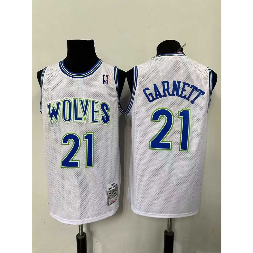 Men Minnesota Timberwolves #21 Kevin Garnett Black Retro Jersey ...