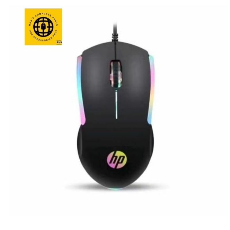 HP M160 - Gaming Mouse with moving RGB Lighting effects | 1000 DPI | optical USB | 3 buttons ...