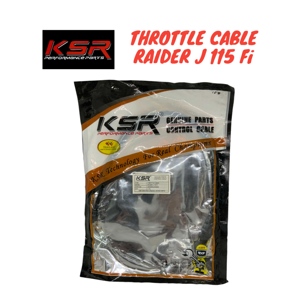 THROTTLE CABLE RAIDER J 115 Fi KSR THAILAND PARTS | Shopee Philippines