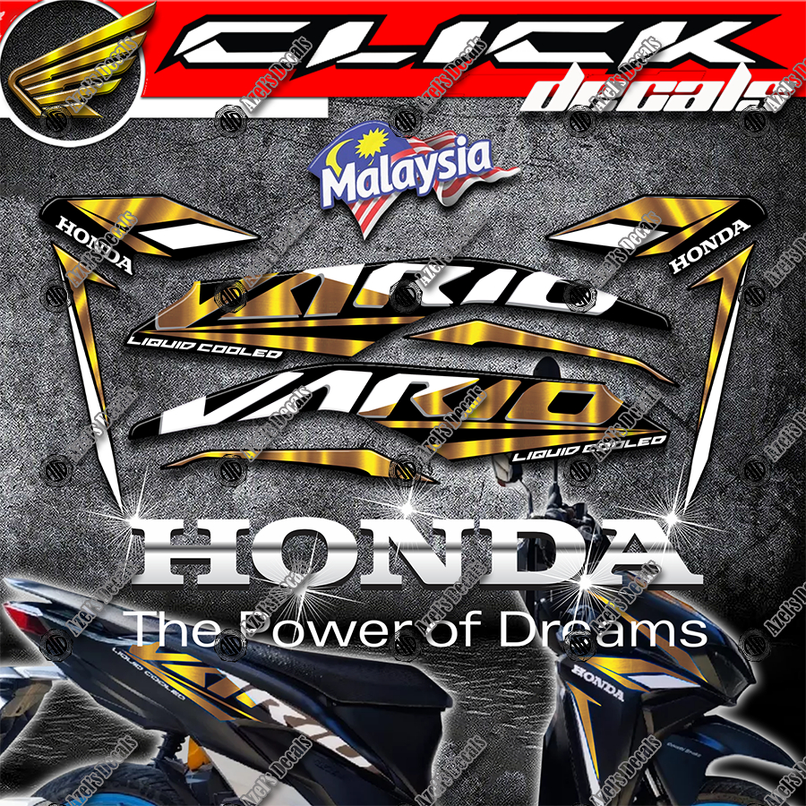 004 Honda VARIO Click 125i v2 MALAYSIAN CONCEPT decals sticker for ...