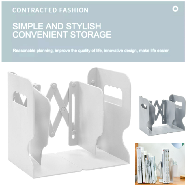 Book Holder Retractable Book Stand Multi Compartments Desktop Organizer ...