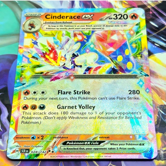 Pokemon TCG Cinderace ex Stellar Crown Ultra Rare | Shopee Philippines