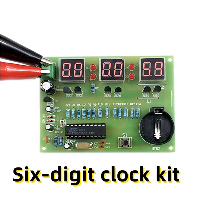 Digital Clock SCM Learning Board 6-digit Digital Clock Production Electronic Kit | Shopee ...