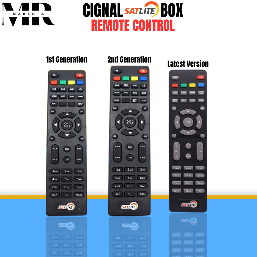 REMOTE CONTROL FOR CIGNAL SATLITE DIGITAL BOX RECEIVERS FIRST/SECOND ...