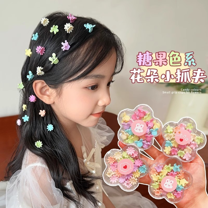 1box/Kids Flower Clip for Hair Mini Claw Lovely Flower Small Hair Clamp ...