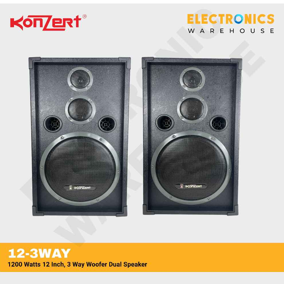D-12 3-Way Speaker,1200W,12-Inch 3 Way Woofer Dual Speaker (Pair ...
