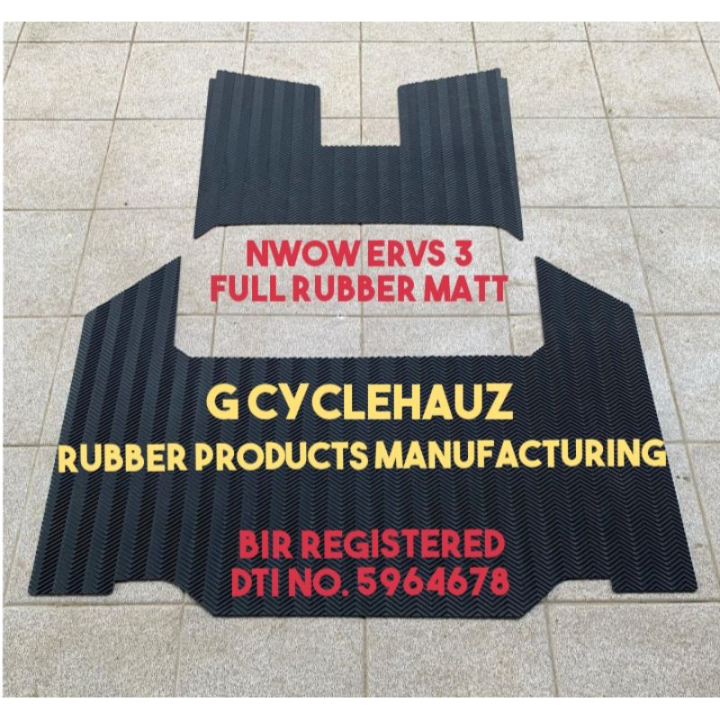 NWOW ERVS 3 FULL RUBBER MATTING | Shopee Philippines