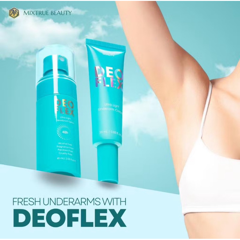 MIXTRUE Deoflex Underarm Whitening DUO SET CREAM+DEOSPRAY anti ...