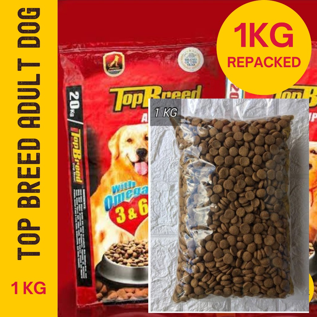 1kg TopBreed Dog Food for Adult Dog Meal (REPACKED) | Shopee Philippines