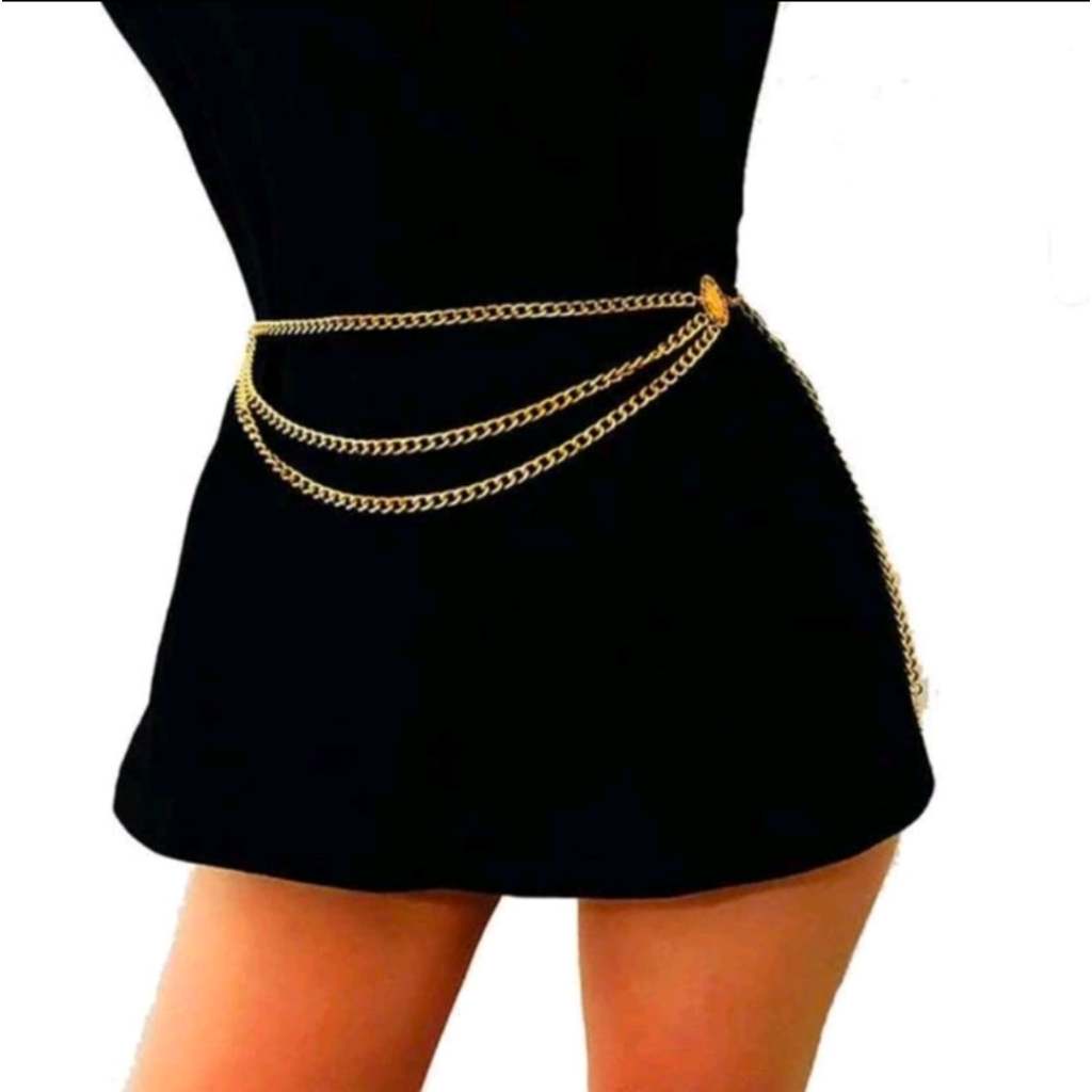 Women's Metal Chain Vintage Belt (Rockstar Theme Party Belt) | Shopee ...