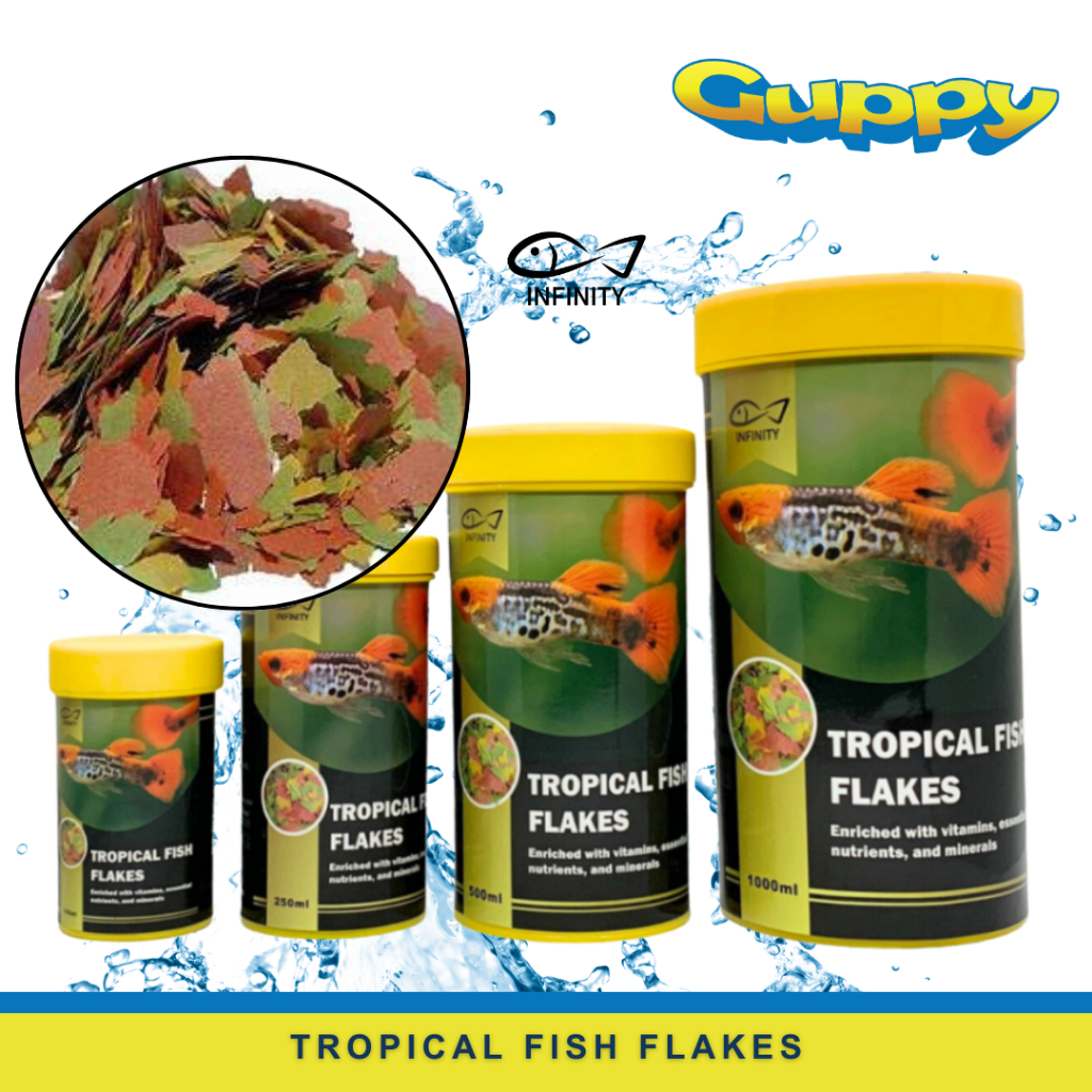 INFINITY TROPICAL FISH FLAKES / SMALL FISH FOOD / NUTRITIOUS FISH FOOD ...