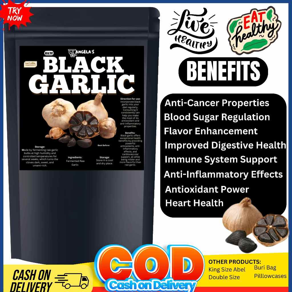 Black Garlic Healthy Fermented Whole Black Garlic 5 cloves Bawang Itim ...