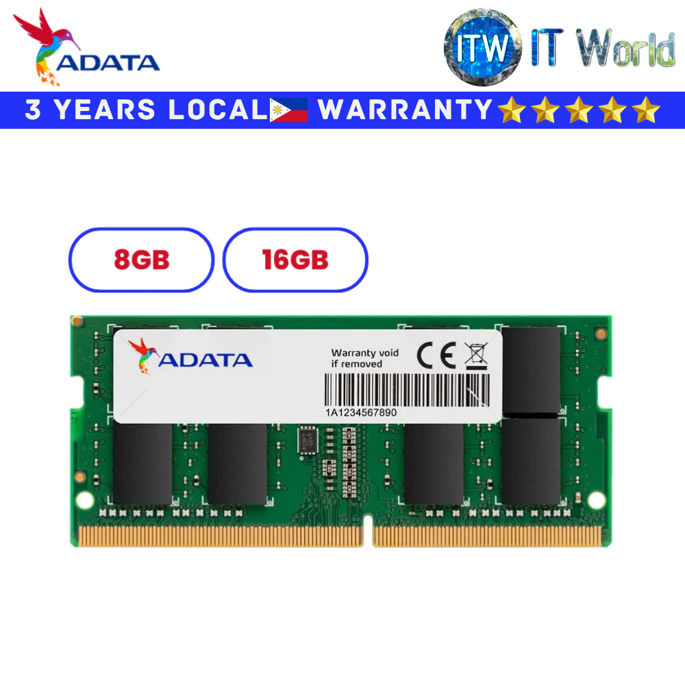 Itw | Adata DDR4 RAM Premier 8GB/16GB 3200Mhz SO-DIMM Memory Module | Shopee Philippines