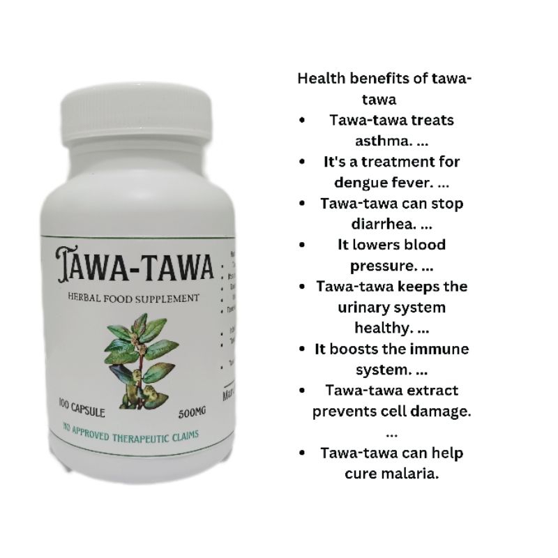 TAWA-TAWA CAPSULE 100PCS(500MG) | Shopee Philippines
