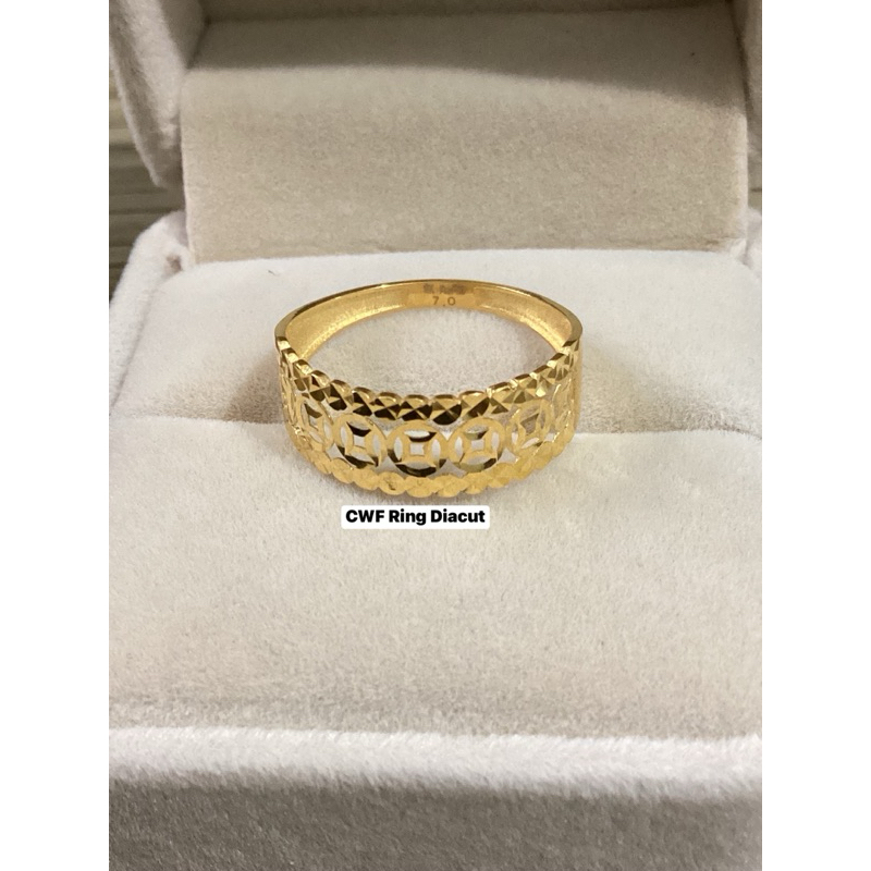 Pawnable 18k Saudi Gold CWF Ring Diacut | Shopee Philippines