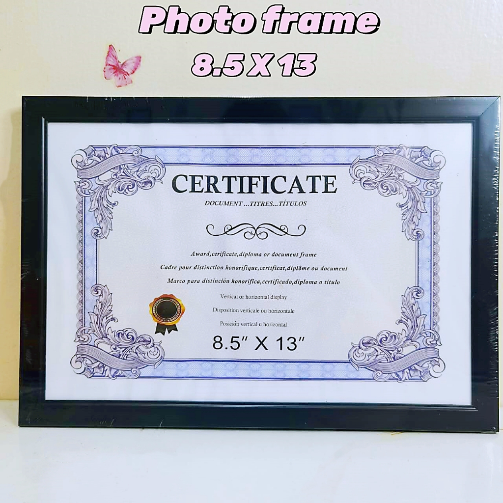 PVC 8.5*13 inches BLACK CERTIFICATE FRAME Photo frame /picture frame ...
