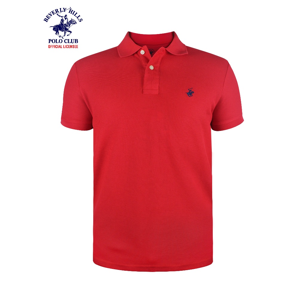 Beverly Hills Polo Club Men's Combed Cotton Jacquard Pique Polo Shirt ...
