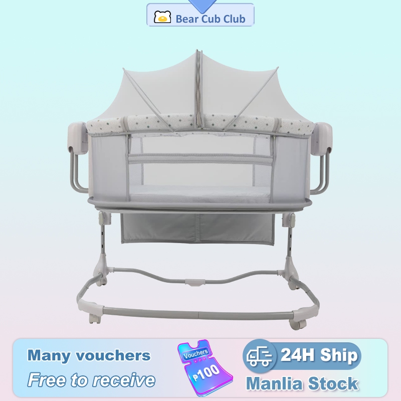 3-In-1 Electric Baby Rocking Bed Side Bed For Soothing Sleep Adjustable ...