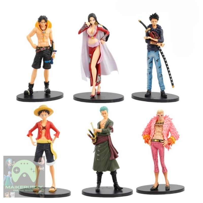 One Piece figures Luffy Ace Zoro Law Boa and Doflamingo | Shopee ...