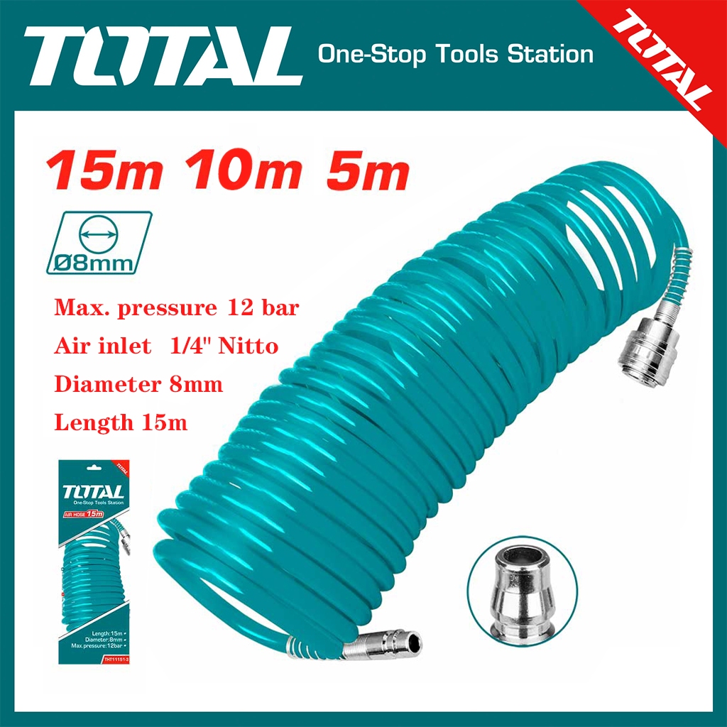 TOTAL Tools Air Hose 5M THT11051-3 10M THT11101-3 15M THT11151-3 Air ...