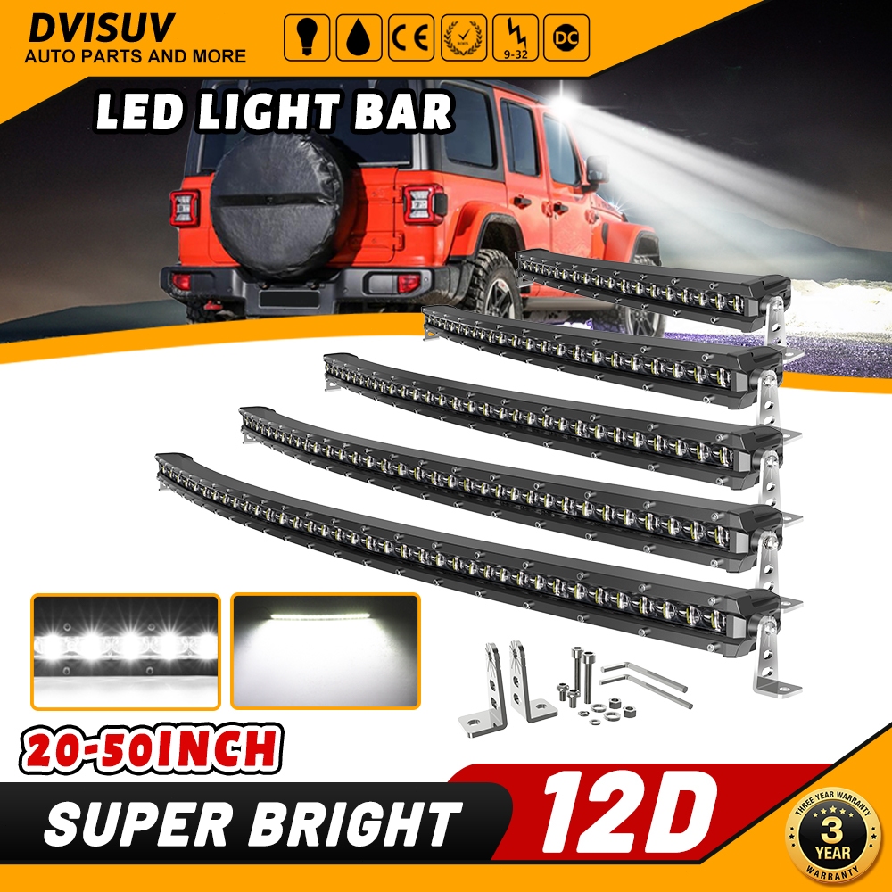 12D LED Light Bar 20" 26" 32" 38" 44" 50"inch Car Lights Spot Driving ...