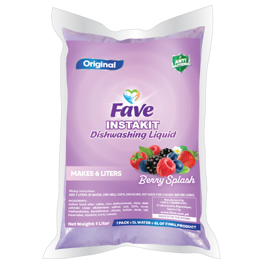 FAVE ORIGINAL DISHWASHING Liquid, 3L - 18 YIELD, PASTE AND STICKERS ...