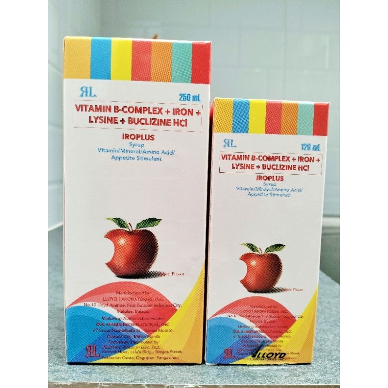Iroplus Vitamins B-Complex+Iro n+Lysine+Buclizine120ml/250mlSyrup ...