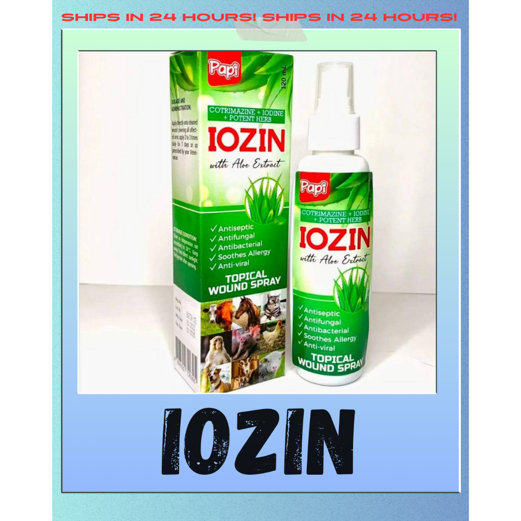 Papi Iozin Spray 120ml ( Antiseptic / Antibacterial wound spray ) PSH ...